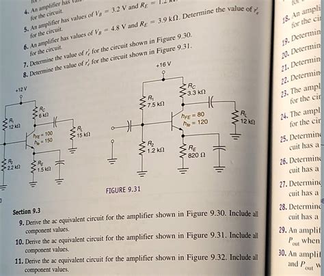 4 An Amplifier Has Values Of Vb 32 V And Re 12 KΩ Determine The Value Of Re For The