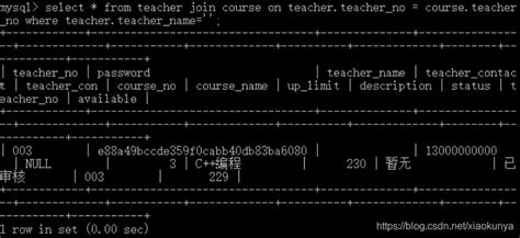 Mysql数据库命令行【篇章五】之数据库查询一selectfromjoinwhereselect From Where Join