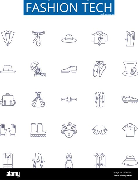 Fashion Tech Line Icons Signs Set Design Collection Of Style