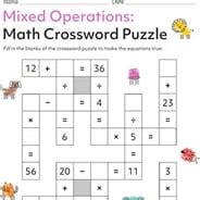 Printable 4th Grade Math Puzzle Worksheets Worksheets Library