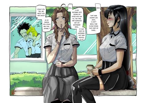 Tifa Lockhart Cloud Strife Aerith Gainsborough And Zack Fair Final