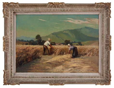 Ercole Magrotti Milano 1890 Roma 1967 La Mietitura Del Grano Trend