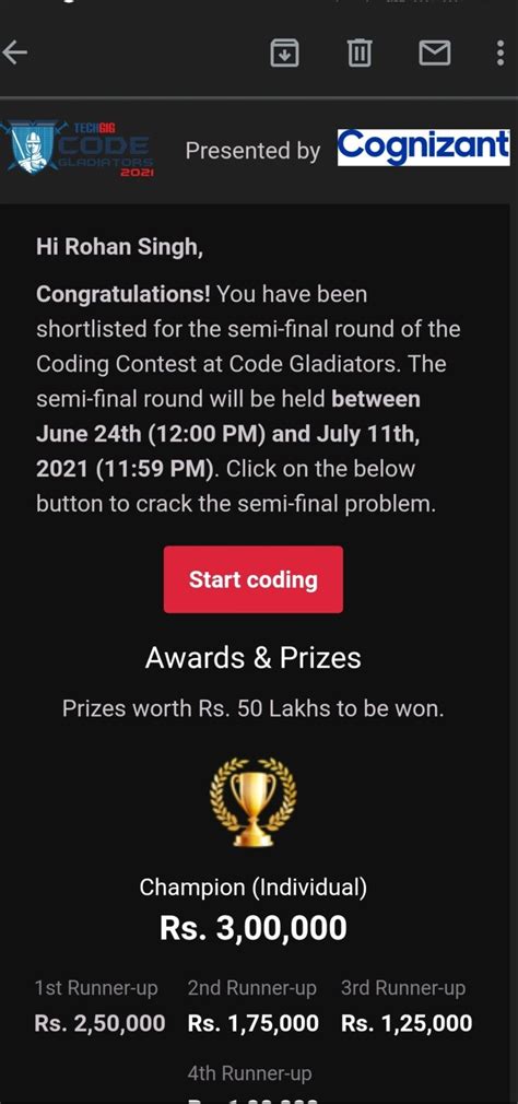 rohan singh on linkedin codegladiators2021 techgig