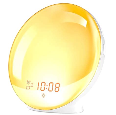 Sunrise Alarm Clock With Dual Alarms Fm Radio Nightlight And Natural