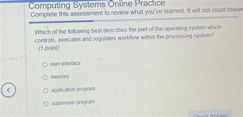 Solved Computing Systems Online Practicecomplete This