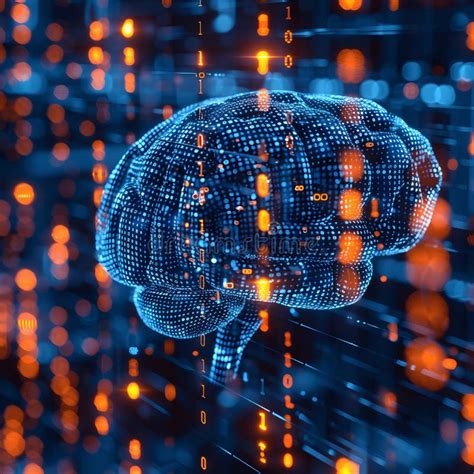 Cognitive Binary Weave Ai Neural Art Stock Illustration