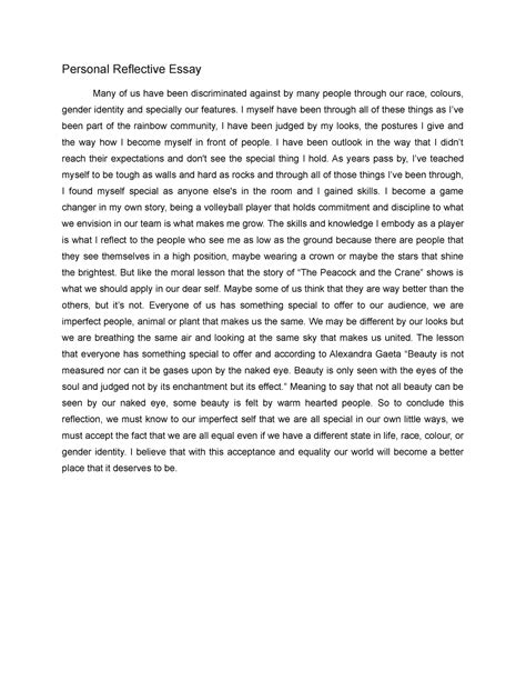 Personal Reflective Essay Enzo Personal Reflective Essay Many Of Us