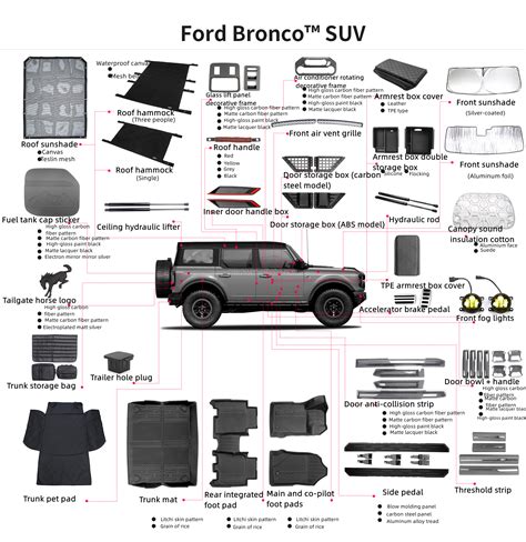 Upgrade Tailgate Table For 2021 2022 Ford Bronco Accessories Foldable