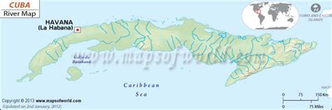 Rivers Of Cuba Map Cuban River Map