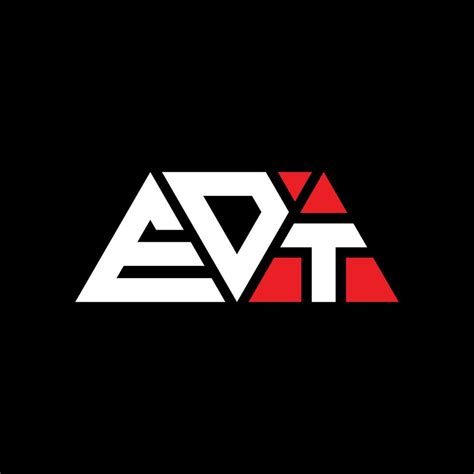 Edt Triangle Letter Logo Design With Triangle Shape Edt Triangle Logo