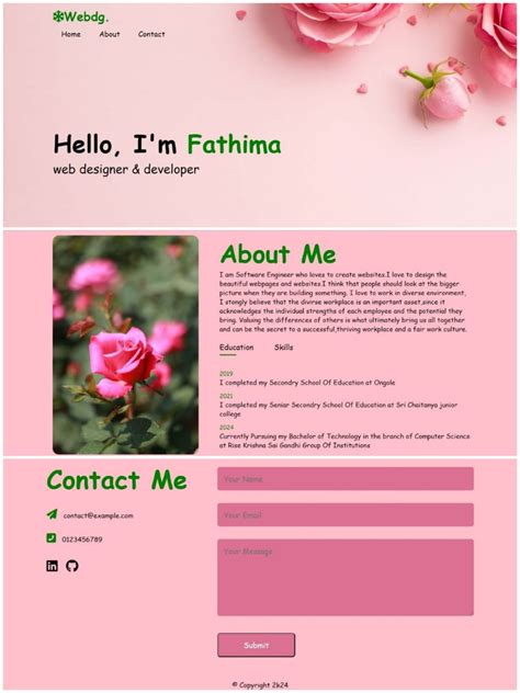 Shaik Fathima On Linkedin Gauravgotechnologies Webserver Portfoliowebsite Html5 Css Js…