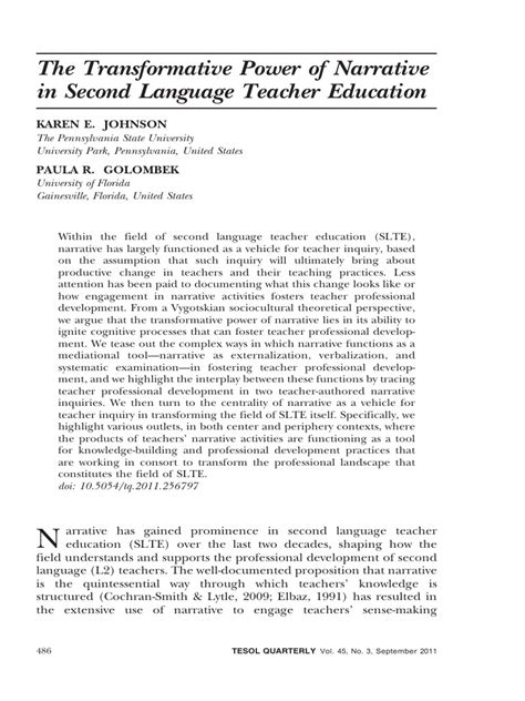 The Transformative Power Of Narrative Pdf Experience Concept