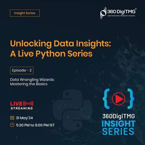 360digitmg 🚀 Unlocking Data Insights A Live Python Series Part 2 🚀