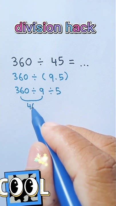 Division Hack Mathematics Tricks Shorts Tiktok Math Mathematics