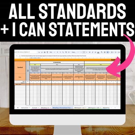 8th Grade Ela Grade Book Standards Based Grading Digital Tpt