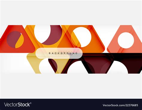 Geometric Background Circles And Triangles Shapes Vector Image