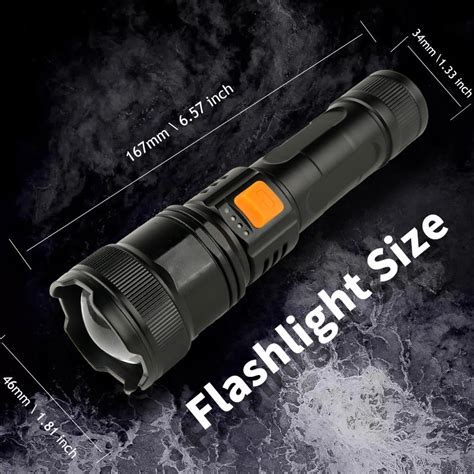 Aigo T10 Tactical Rechargeable Led Flashlight Lightweight For Easy Ca