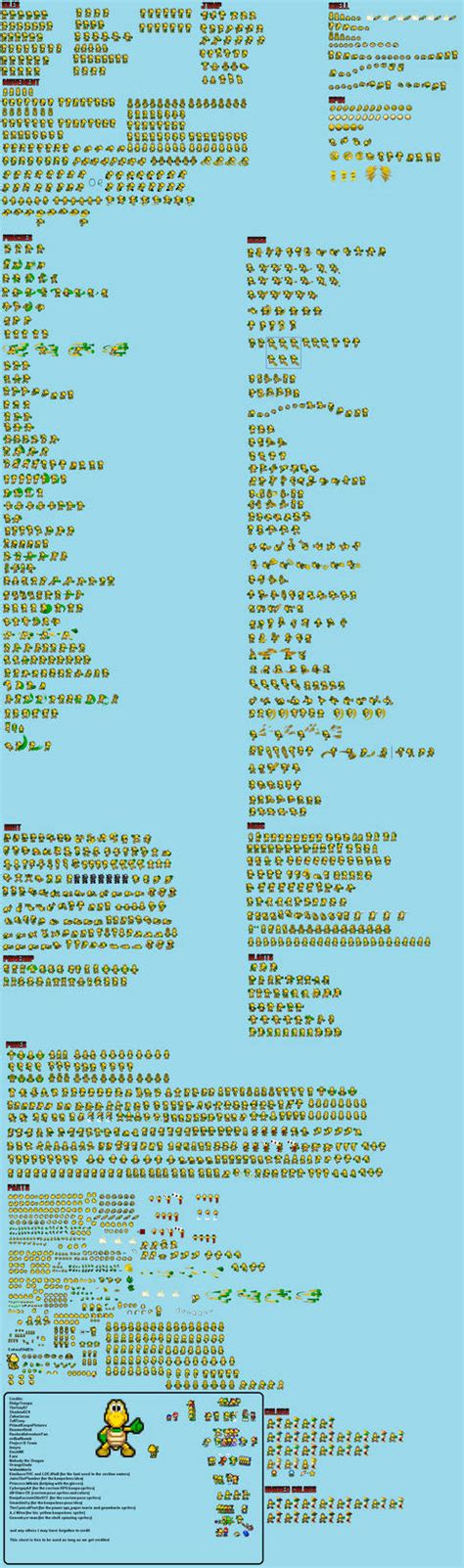 Ultimate Yellow Koopa Bro Sprite Sheet V2 By Jairoramirez100 On Deviantart
