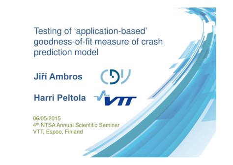 Pdf Testing Of ‘application Based Goodness Of Fit Measure Of Crash Prediction Model