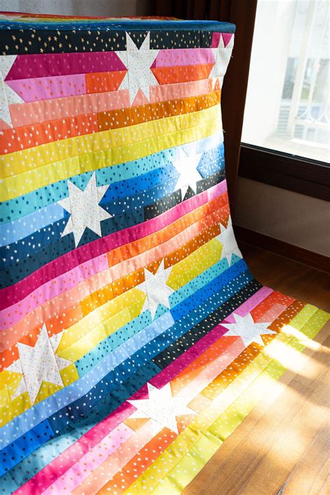 Rainbow Jelly Stars Quilt Diy And Crafts Colorful Jelly Roll