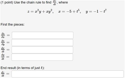 Solved Chain Rule Problems Please Solve Parts A B C And