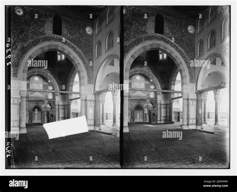The Temple Area Mosque El Aksa Ie Al Aqsa Interior Restored Arches Supporting The Dome