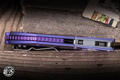 Microtech Marfione Select Stitch Ram Lok Manual Titanium Purple Accents