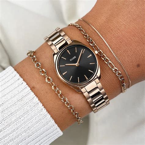 Achat Montre Cluse Féroce Mini Steel Black Rose Gold