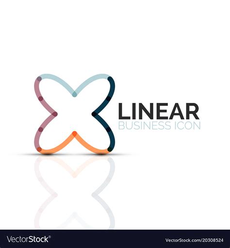 Abstract Flower Or Star Linear Thin Line Icon Vector Image