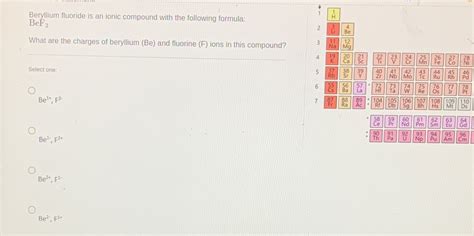 [solved] Beryllium Fluoride Is An Ionic Compound With The Following Formula Course Hero