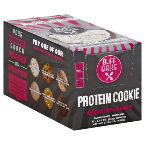 Buff Bake Chocolate Donut Protein Cookies 12 Ct 2 82 Oz Kroger
