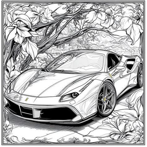 Printable Ferrari Coloring Pages Art For Classe By Imagella On