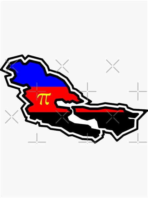 Pender Island With Polyamory Pride Colours Polyamorous Pi Symbol