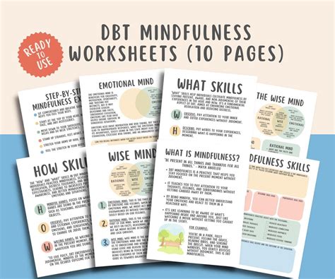 10 Dbt Mindfulness Worksheets Dialectical Behavior Therapy Coping