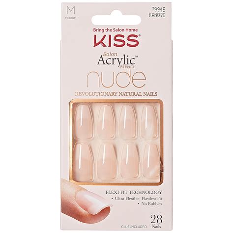 Kiss False Nails Salon Acrylic Nude French Nails Leilani False