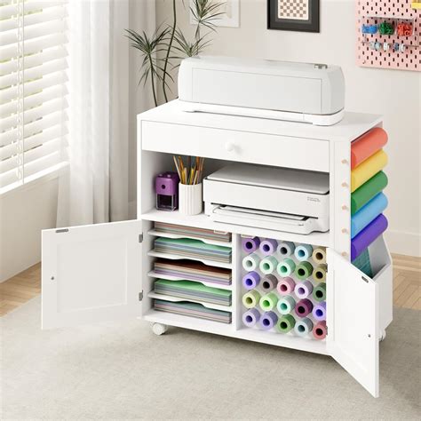 Kikihouse Craft Organizer And Storage Cart Compatible With Cricut Machine Storage