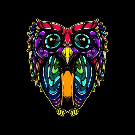 Premium Vector Lolipop Colorful Decorative Owl Pattern Mascot