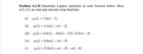 Solved Problem 6130 Determine Laplace Transform Of Each