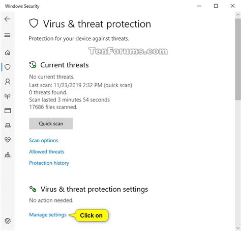 Add Or Remove Microsoft Defender Antivirus Exclusions In Windows 10