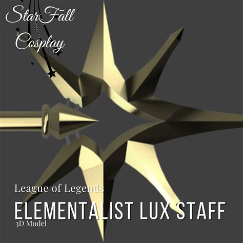 Elementalist Lux Staff 3d Model Etsy