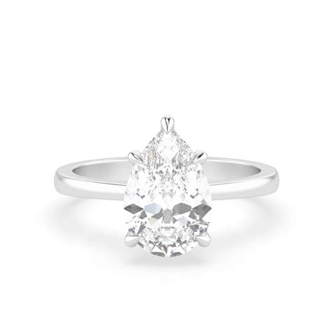 Olivia 30 5 Claw 3ct Pear Solitaire Made To Order F Colour Vvs2