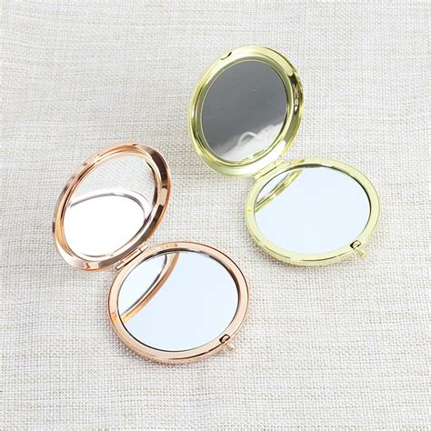 Portable Mini Round Makeup Mirror Mirror Magnify Foldable Double Pocket