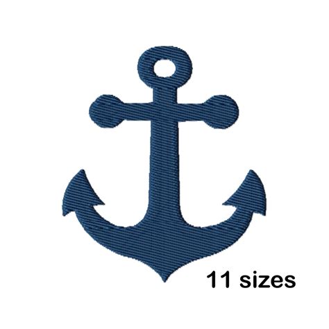 Anchor Embroidery Design Instant Download In 11 Sizes Etsy