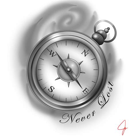 Compass Cartoon Illustration Outline High Resolution Stock Illustration