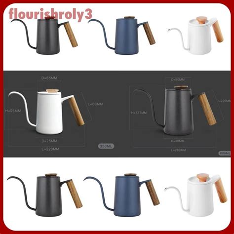 Flurish 350ml600ml หม้อกาแฟกาต้มน้ําคอห่านแคบสแตนเลสพร้อมฝาปิด Shopee Thailand