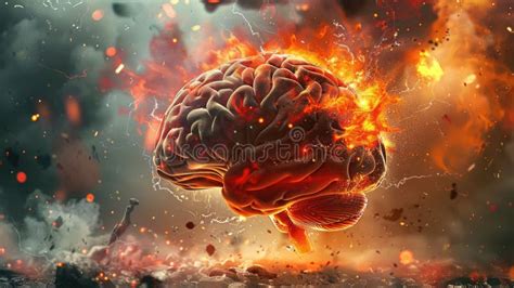 Creativity Concept With A Brain Exploding In Colors Mind Blown Concept