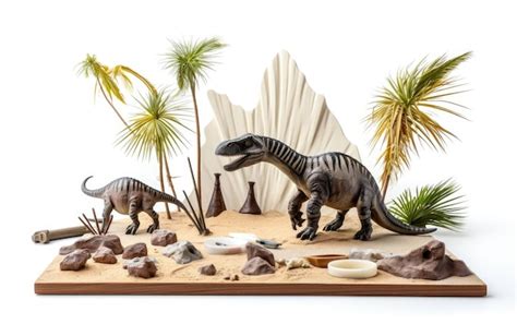 Premium Ai Image Interactive Dino Digging Set On White Background