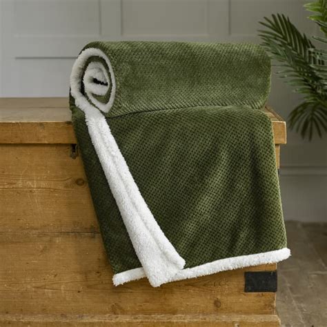 Deyongs Penzance Throw Olive Justlinen