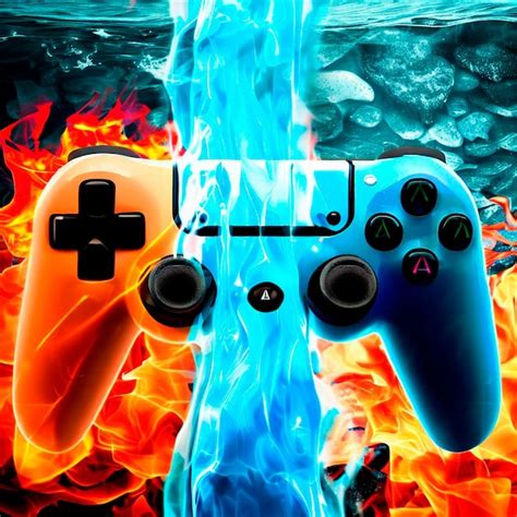 Premium Ai Image Can You Do A Water And Fire Ps5 Controller And I