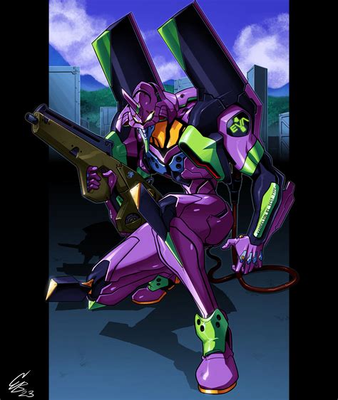 Ethandoesathing Eva 01 Neon Genesis Evangelion Highres Assault